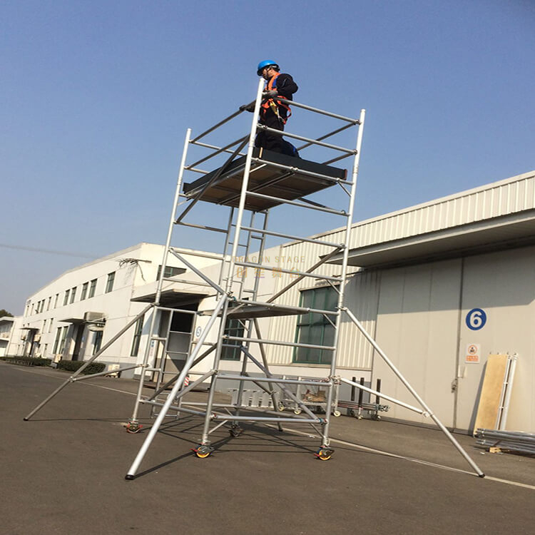 Construction Tower Double scaffolding with climbing ladder from China ...