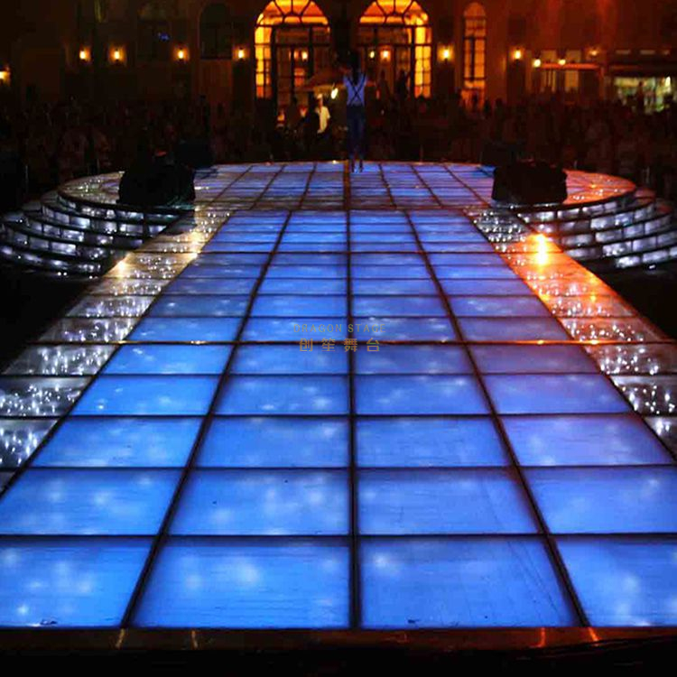 Portable Stage Acrylic Floor Acrylic Stage 7.5x7.5m Height 0.4-0.8m ...