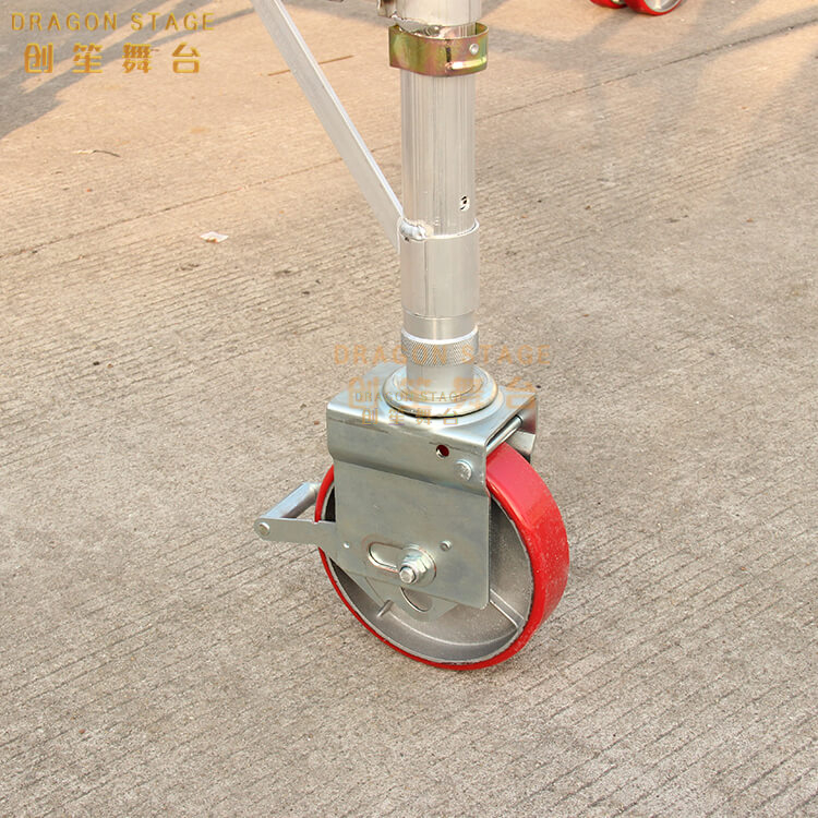 how to choose right casters for aluminum mobile scaffolding - DRAGON STAGE