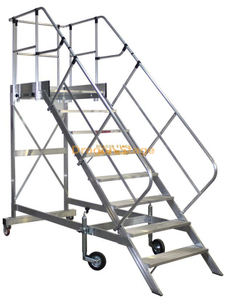 Aluminum Mobile Step Ladder Cart for Warehouse from China manufacturer ...