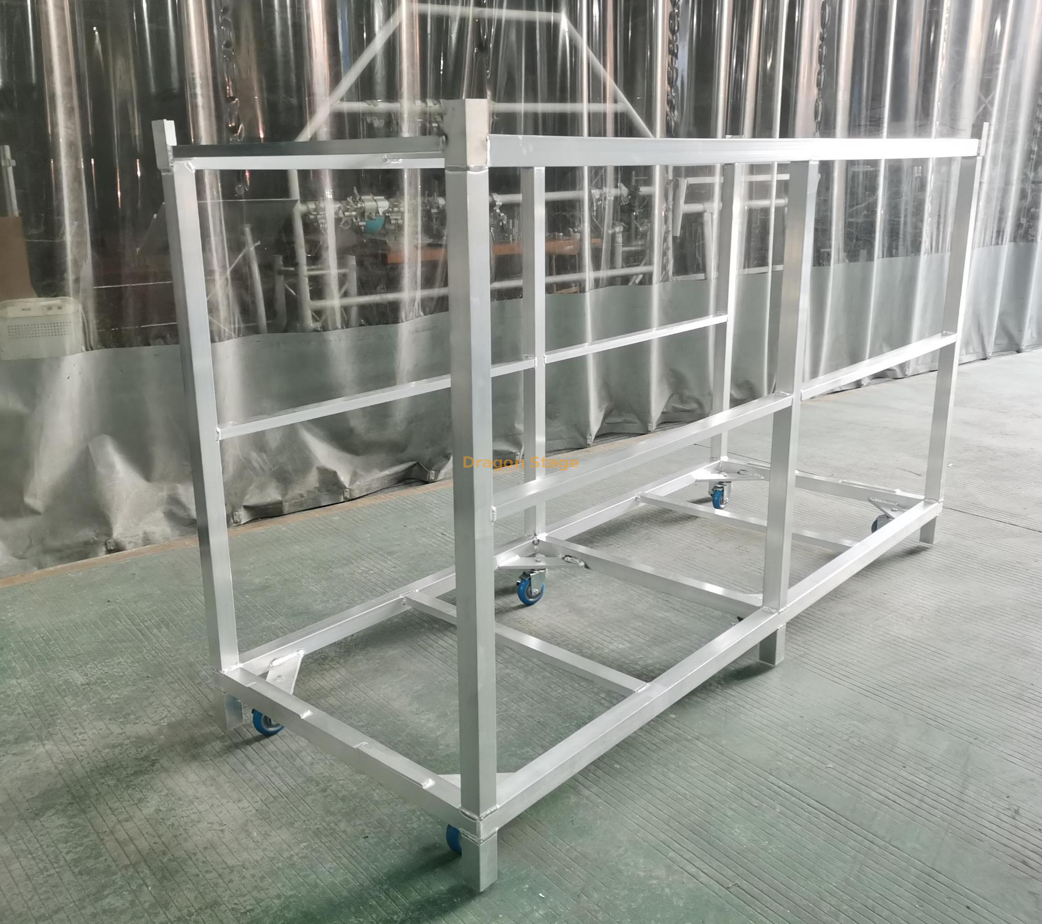 Aluminum Portable Stage Topping Deck Platoform Trolley / All-staging ...