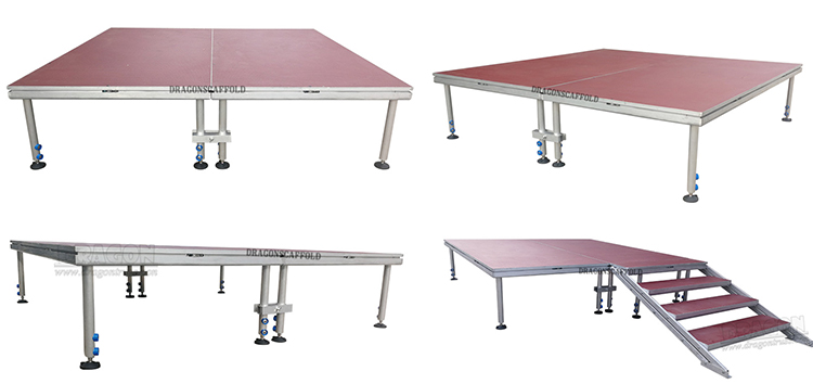 Custom Square Outdoor Aluminum Portable Quick Stage 5x22m from China ...