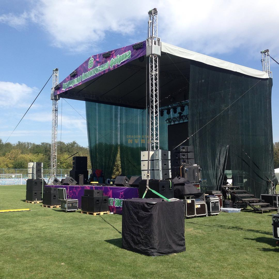 Custom Concert Outdoor portable concert stage truss with Canopy ...