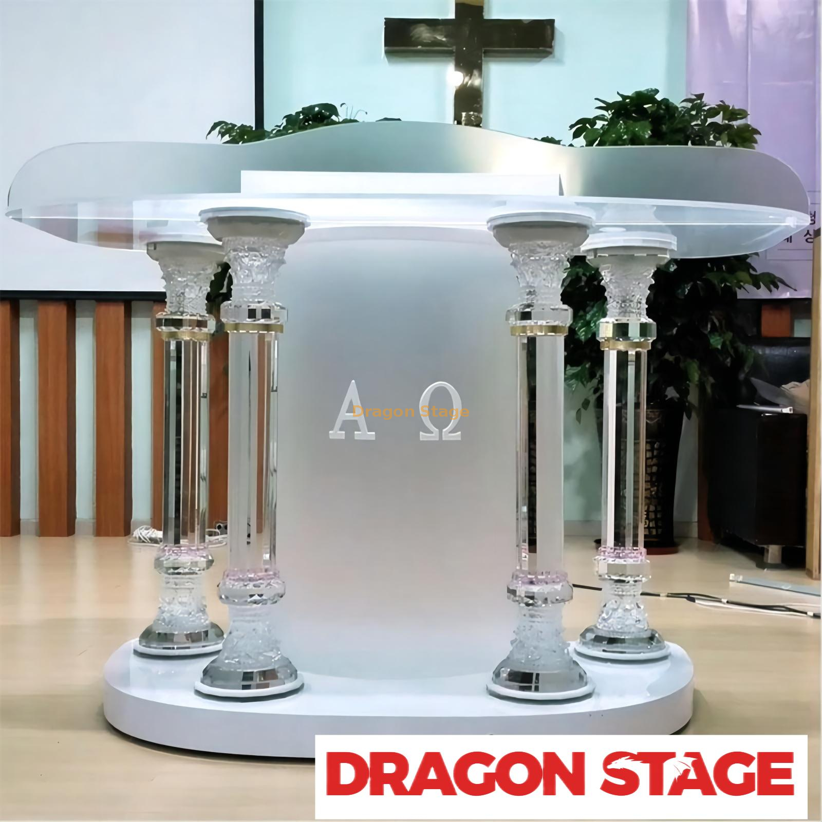 Glass Speech Table Stand Portable Church Pulpit from China manufacturer ...