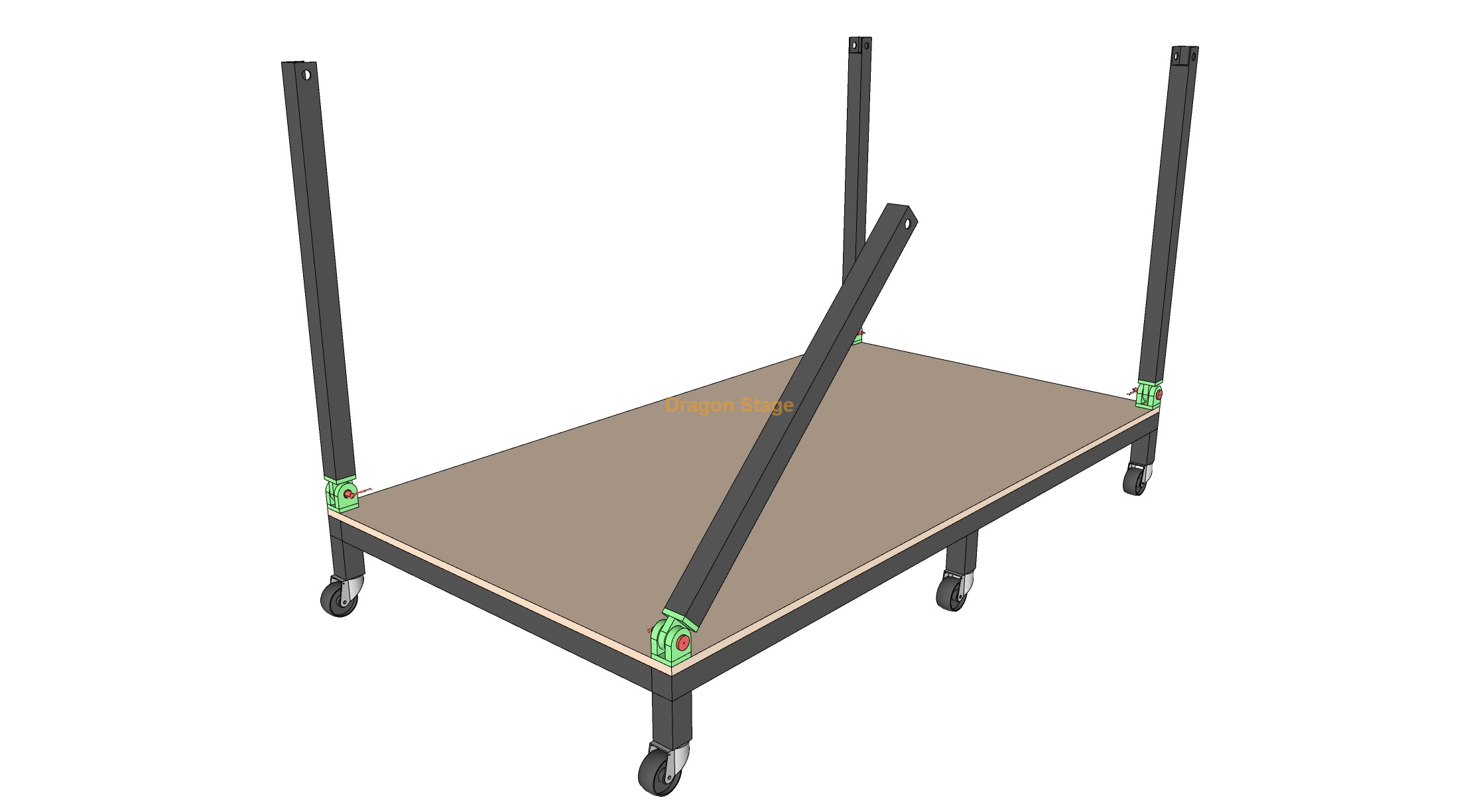 Aluminum Detachable Portable Stage Storage Carts, Cases & Trolleys ...