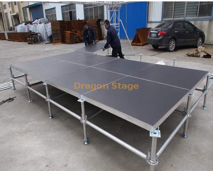Steel Scaffolding Construction Layher Truss Stage 8x3x1m with 2 ...