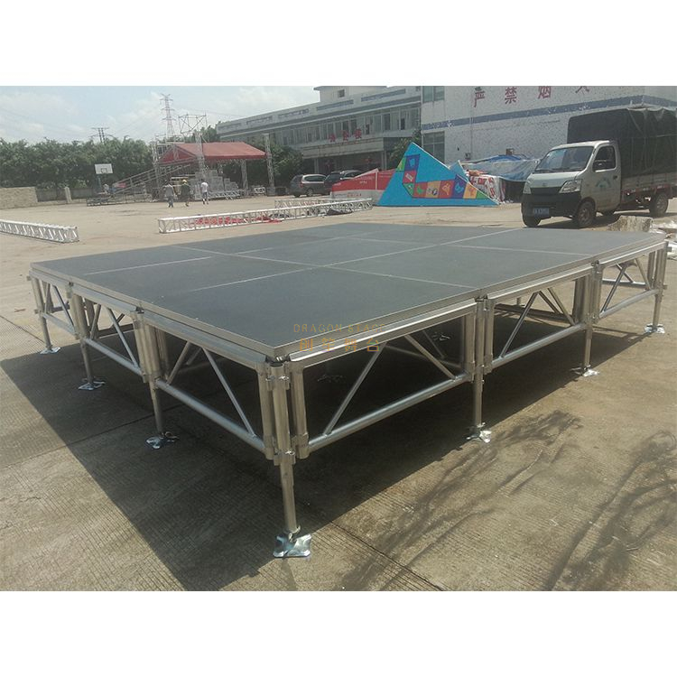 Small Portable Adjustable Aluminum Stage with Aluminum Deck 3.66x2.44m ...