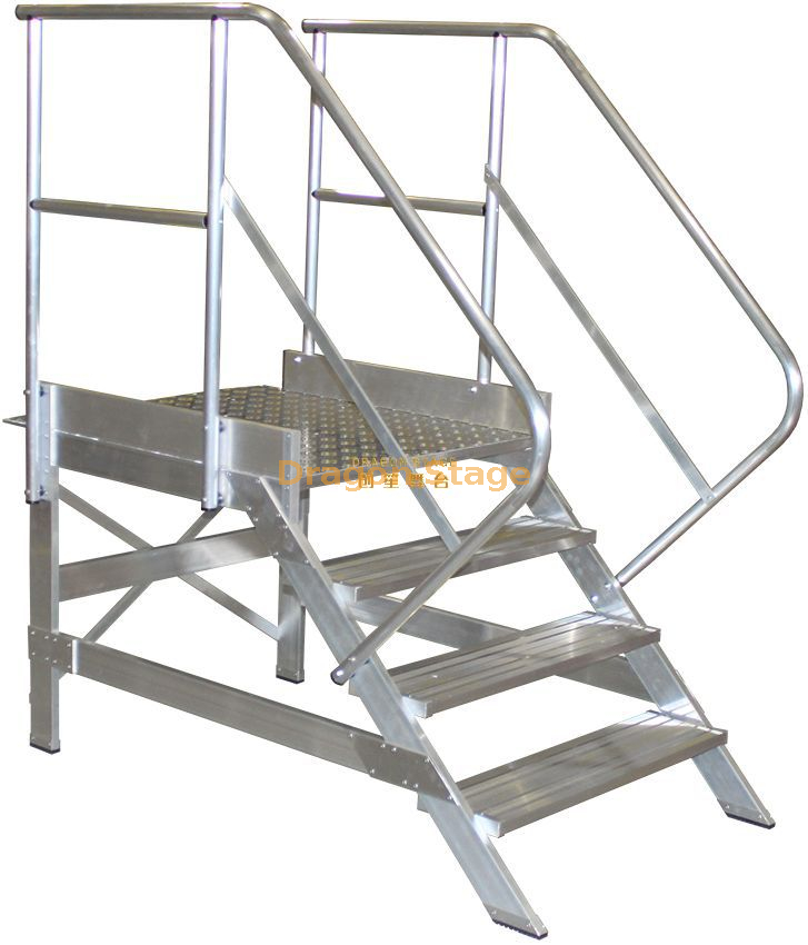 Factory Wide Step Aluminum Extrusion Movable Work Platform Ladder with ...