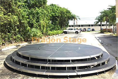 China Red wooden circular stage with carpet manufacturers, Red wooden ...