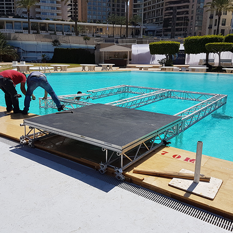How Can you make a dance stage over swimming pool? - DRAGON STAGE