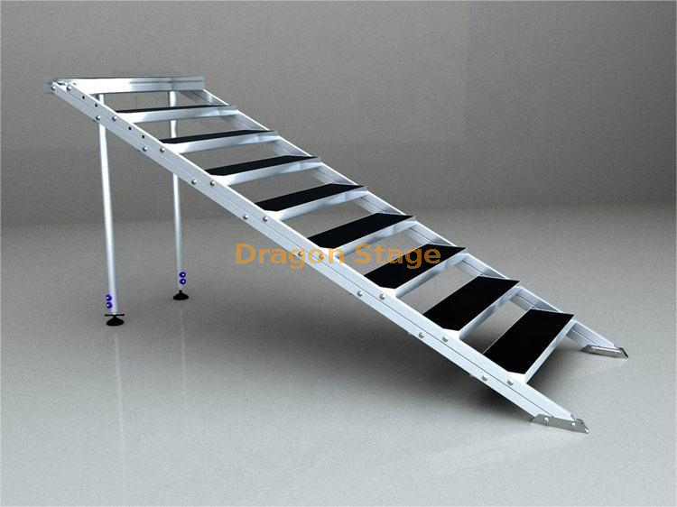Aluminum Adjustable Portable Stage Stairs for Quick Stage, Modular ...