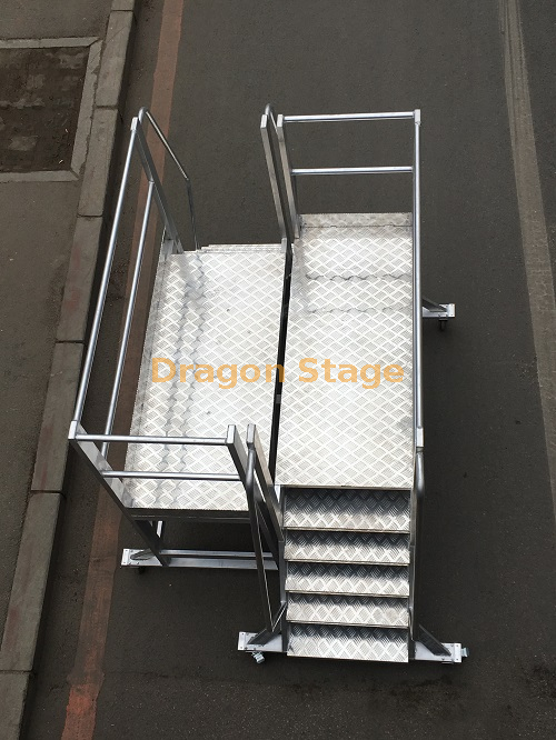 Customized Aluminum Mobile Platform Ladder Working Ladder Sampling ...