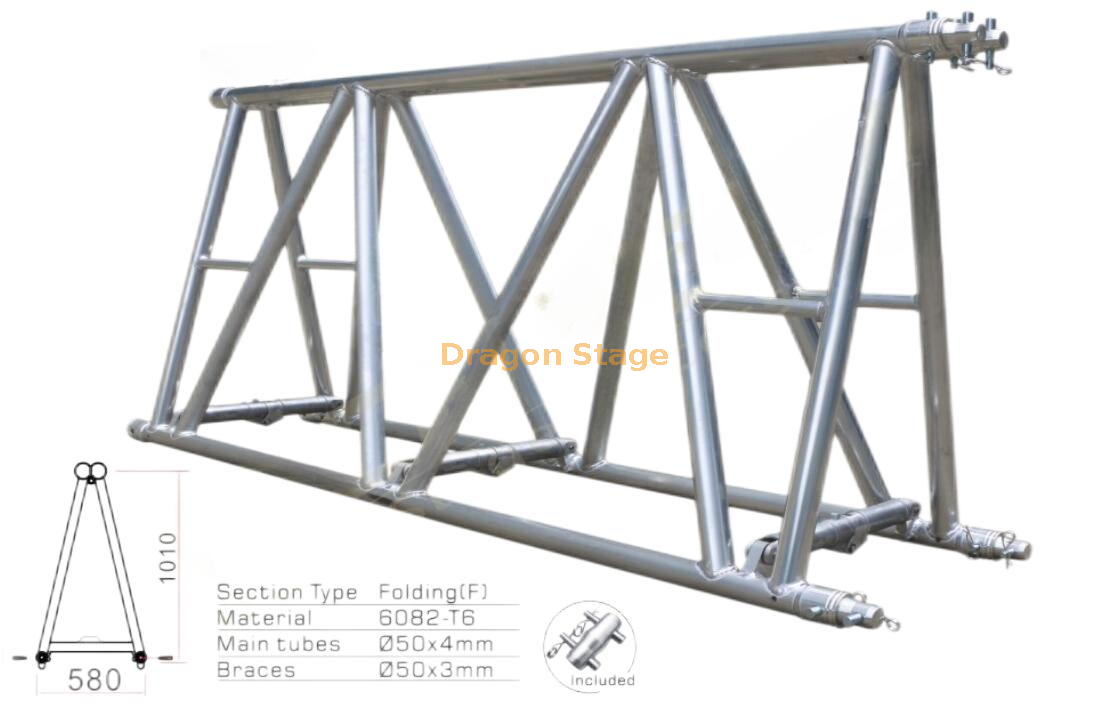 Aluminum Straight Folding Truss 1010x580mm S100F from China manufacturer - DRAGON STAGE