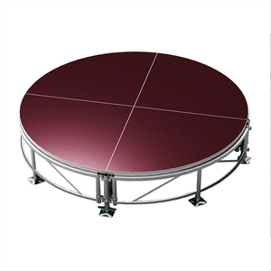 Aluminum Portable Modular Red Plywood Arena Round Stage 6m Diameter ...