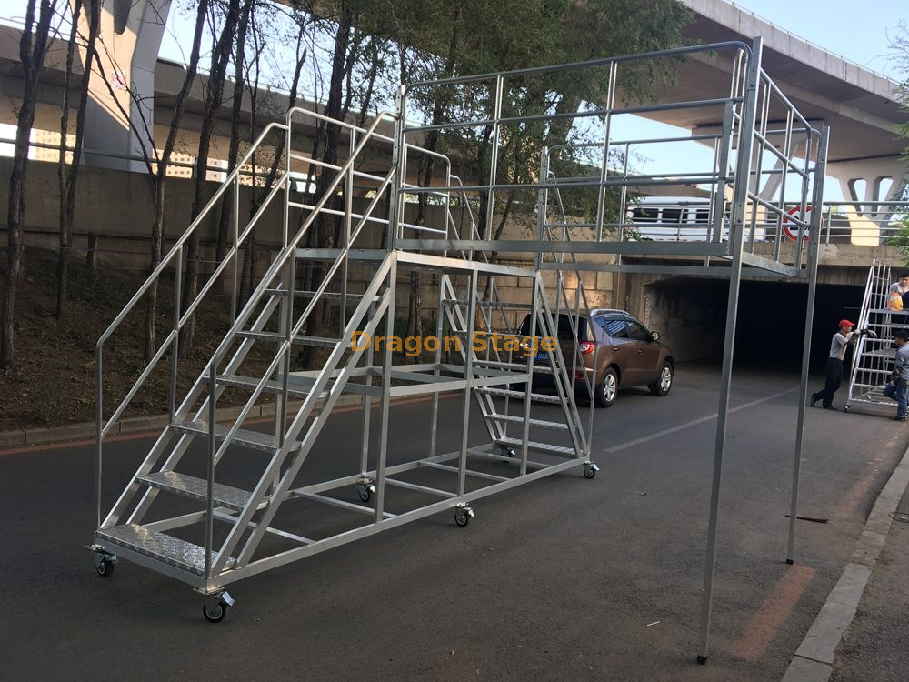 Welding aluminum alloy platform ladder step industrial ladder step ...