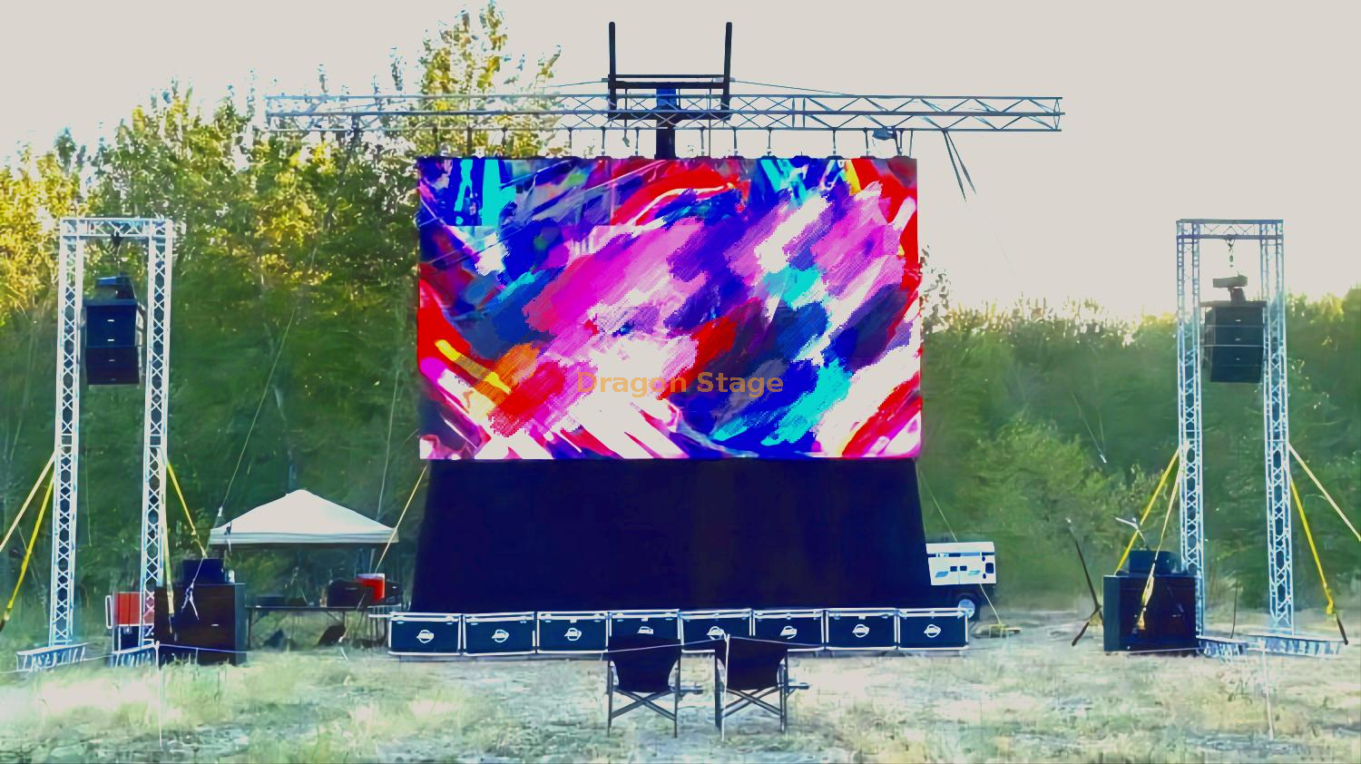 Outdoor Speaker Aluminum Stand Line Array Gentry Truss Tower 5m High ...