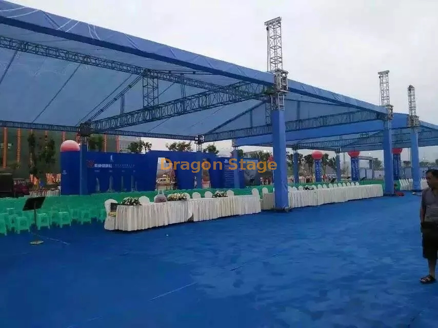 Aluminum Walkway Stage 16x5m with Pitched Roof Truss System for Outdoor ...