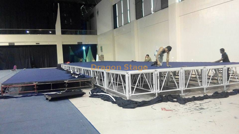 Aluminum Assemble Adjustable Concert Portable Modular Event Stage ...