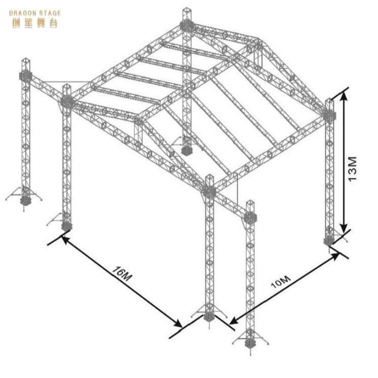 Silver Outdoor Event Truss with Roof from China manufacturer - DRAGON STAGE