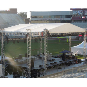 Outdoor Concert Aluminum Square Stage Truss Structure With Flat Roof ...