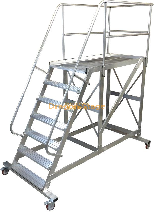 Aluminum Stairway Platform Ladder/oem Stage Ladder/slot Platform Ladder ...