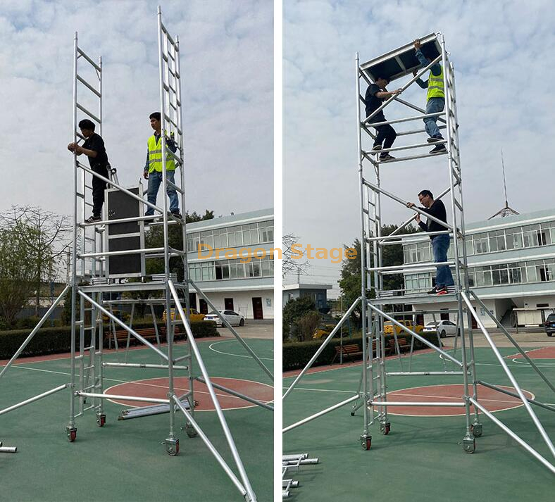 European Standards Double/Single Width Aluminum Scaffolding for Light ...