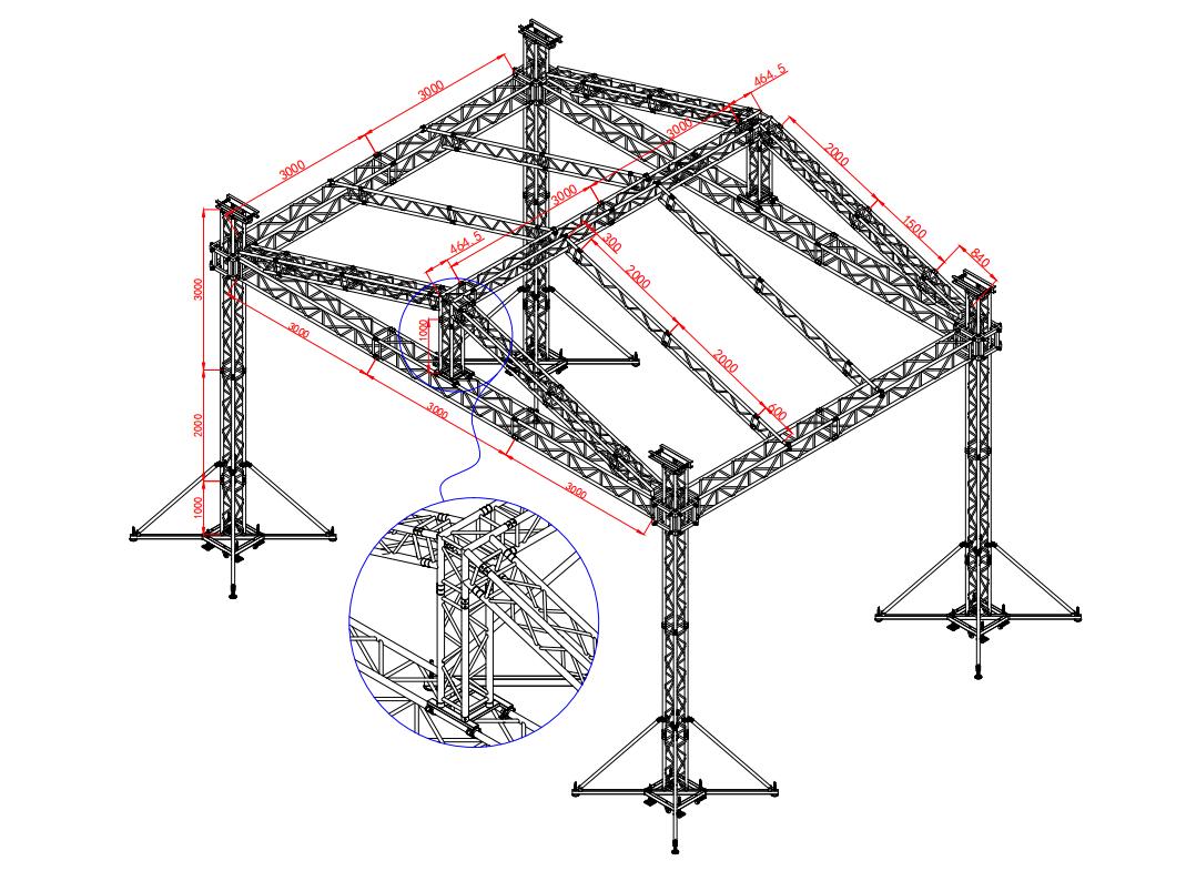 how to assemble aluminum event stage roof truss - DRAGON STAGE
