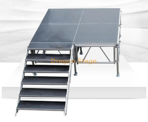4x8ft Removable Modular Wooden Platform Stage Portable Mobile Aluminum ...